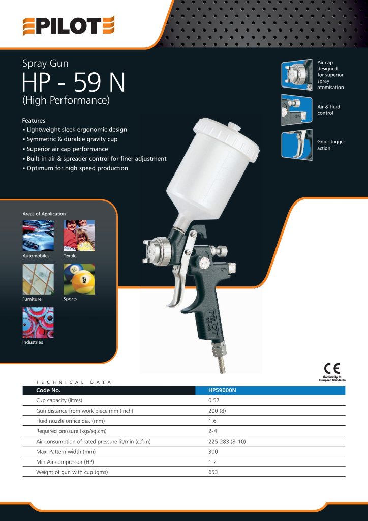 PILOT Spray Gun Model HP-59N – STCNP
